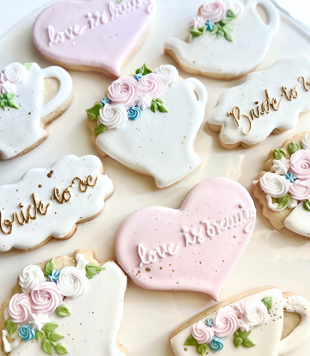 Tea Party Bridal Shower Cookies, Tea Party Sugar Cookies, Bridal Shower ...