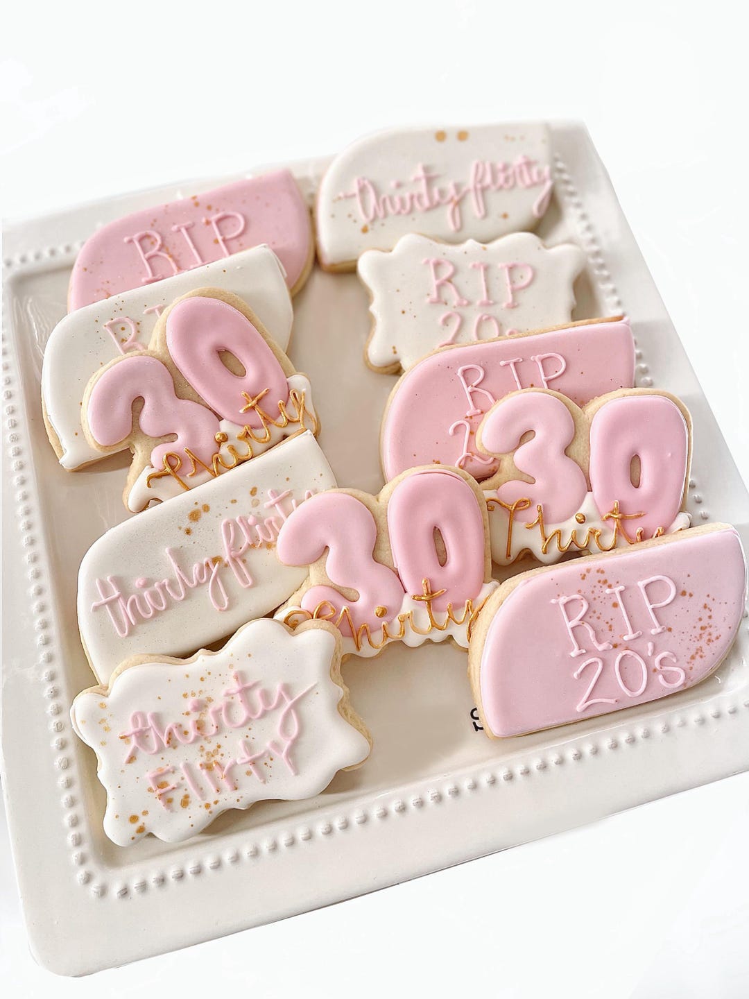 30th Birthday Sugar Cookies, Birthday Cookies, Hello Thirty, Thirty ...