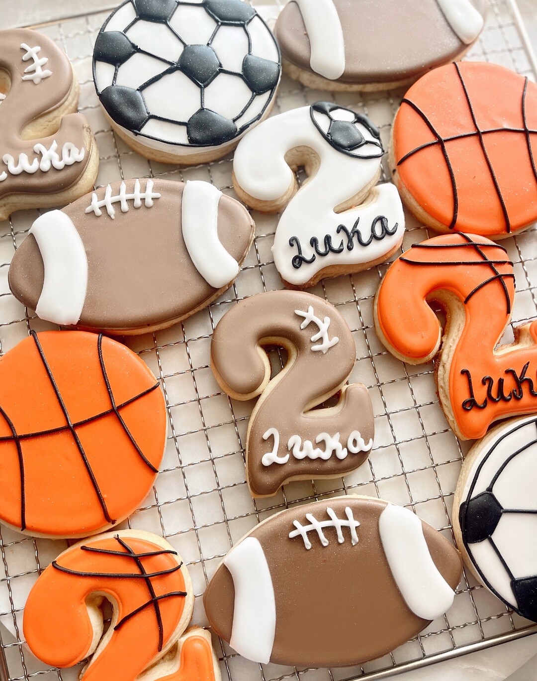 Basketball Cookies, Sports Cookies, Sports Ball Cookies, Decorated ...