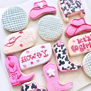 Cowboy Cookies, Western Birthday Cookies, Rodeo Cookies,cowboy ...