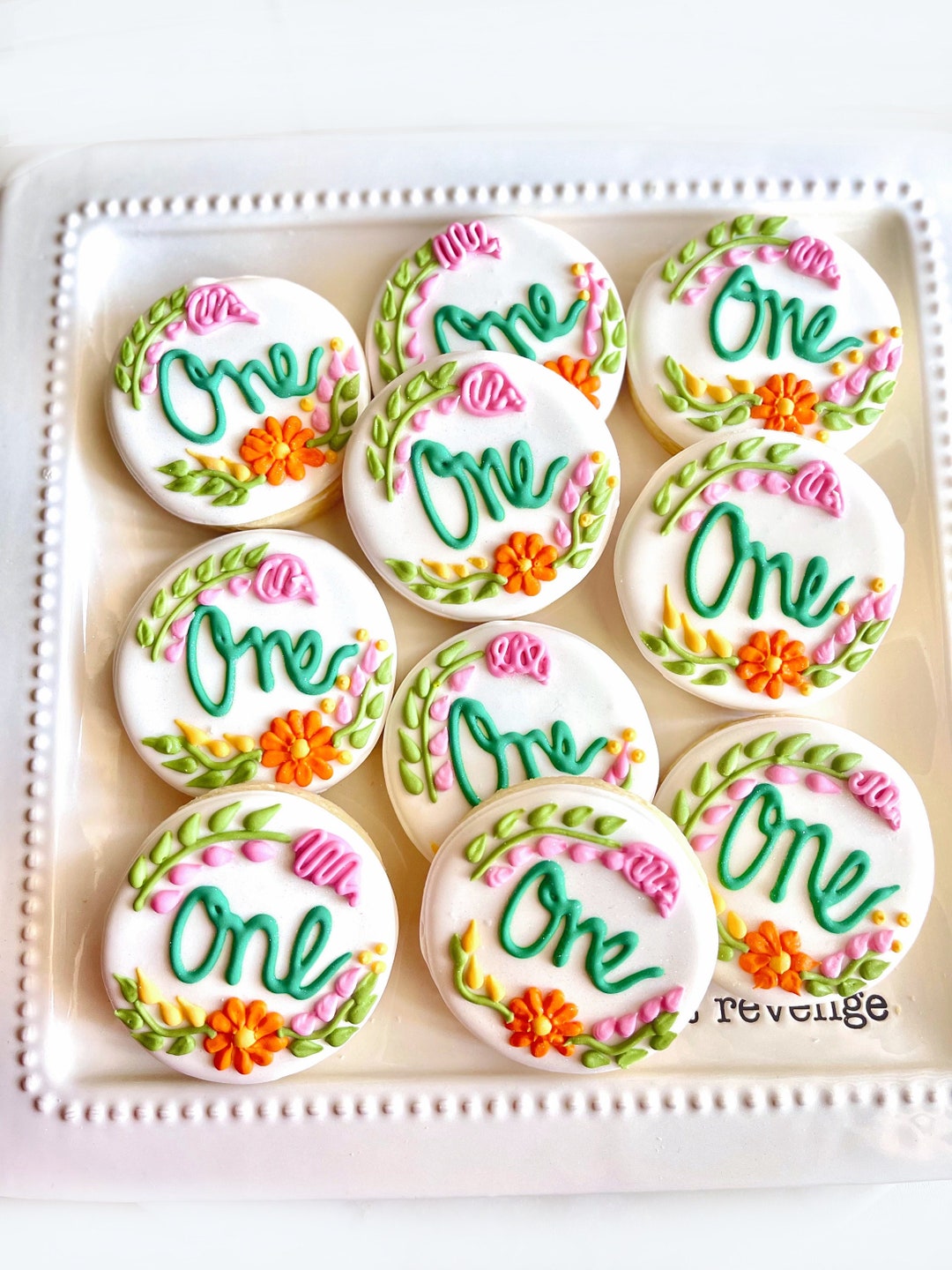 First Birthday Cookies, Decorated Birthday Cookies, 1st Birthday Party ...