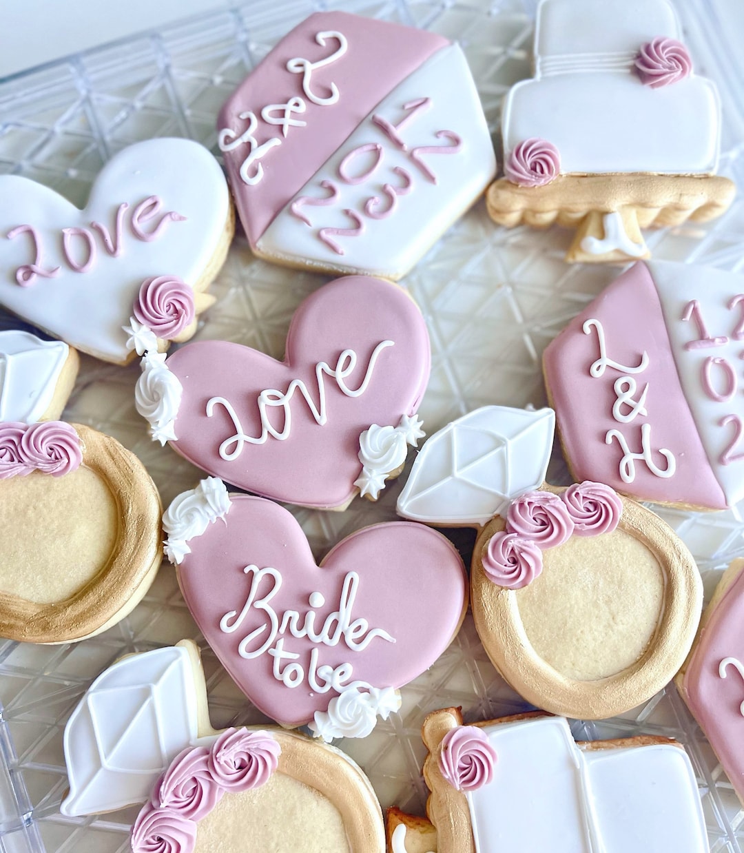 Bridal Shower Sugar Cookies, Wedding Shower Cookies, Decorated Wedding ...