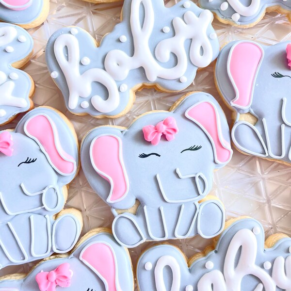 Elephant Baby Shower Cookies - Etsy