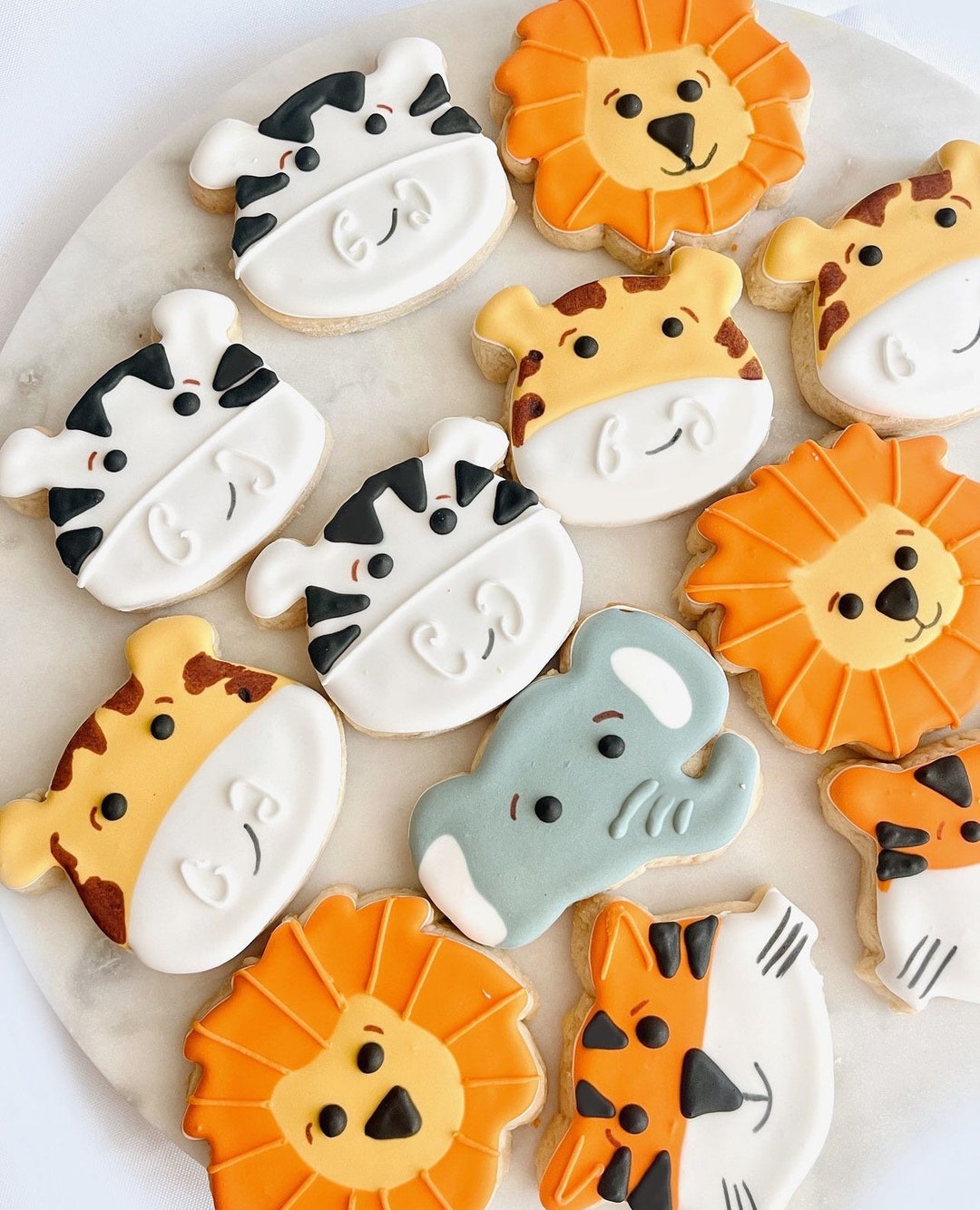 Safari Cookies, Two Wild Cookies, Tiger, Elephant, Lion Cookies, First ...