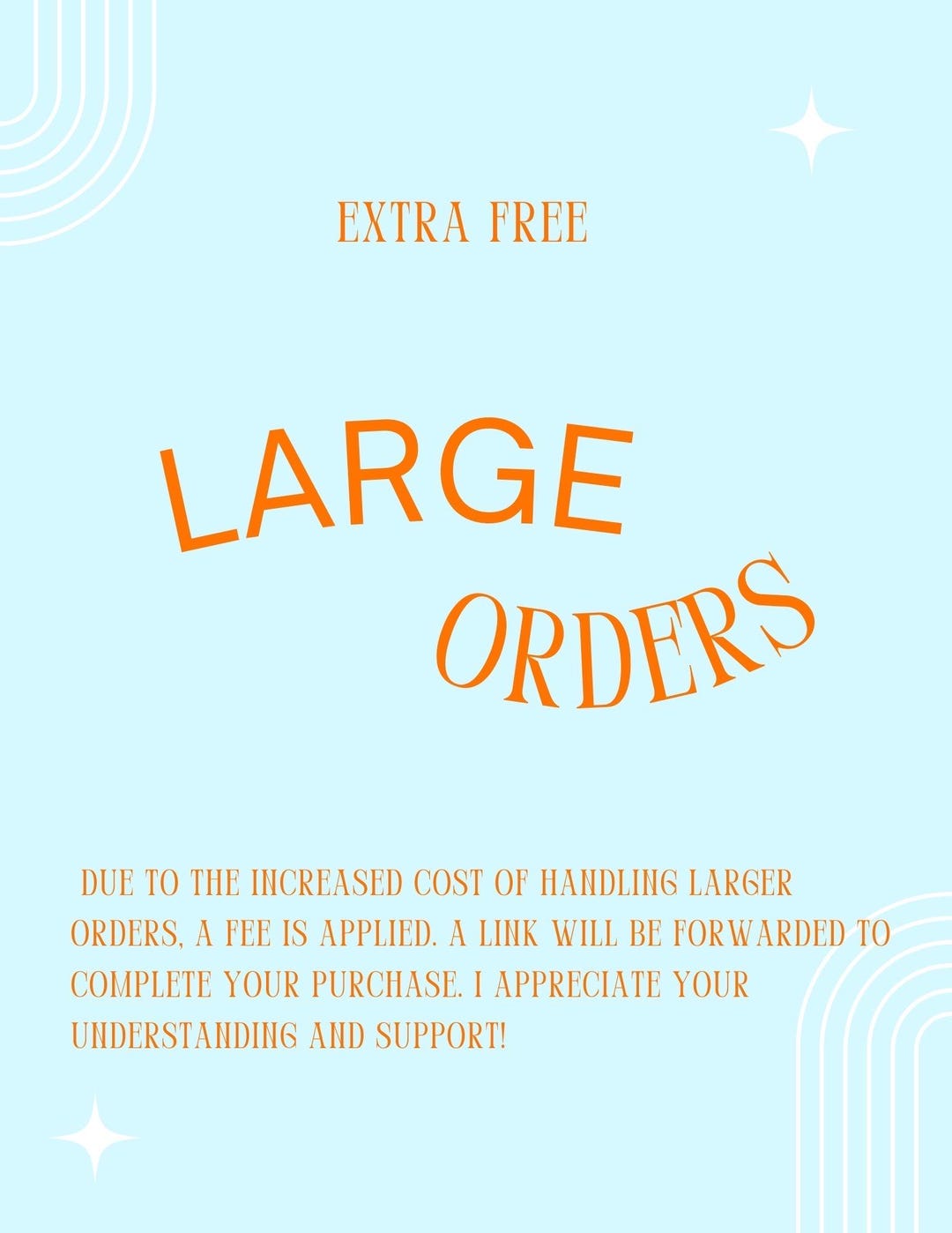 Express Shipping Included, Large Orders Fee - Etsy
