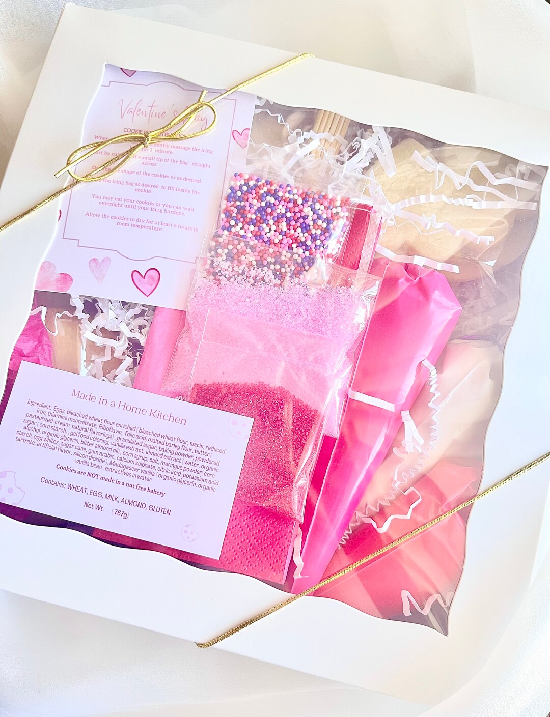 Valentine Cookie Kit, DIY Valentine Cookie Decorating Ki, Valentine ...