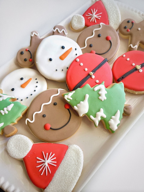 Galletas De Azúcar Navideñas Decoradas Kit Galleta Para Decorar De