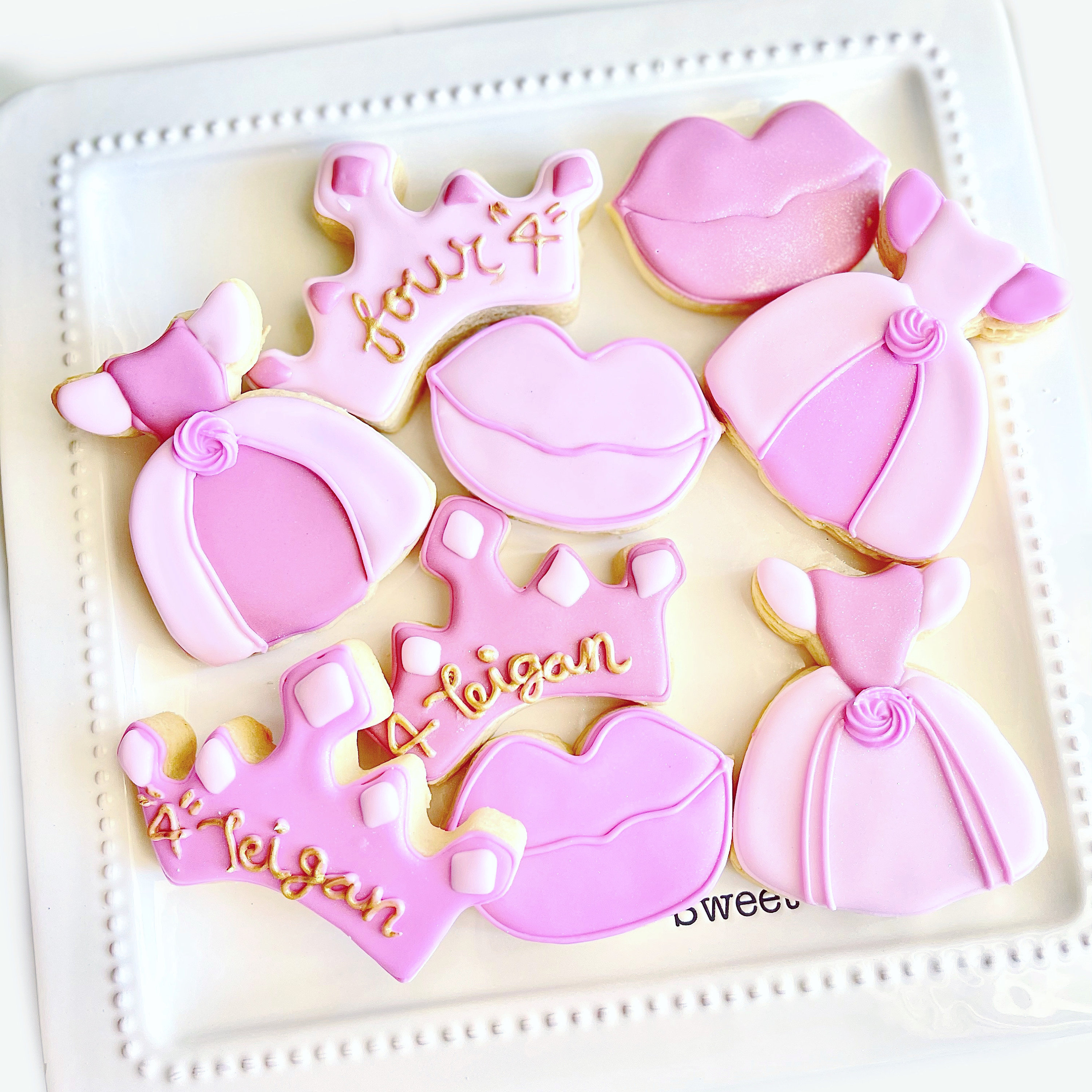 Princess Baby Shower Cookies, Princess Crown Decorated Cookies, Custom ...