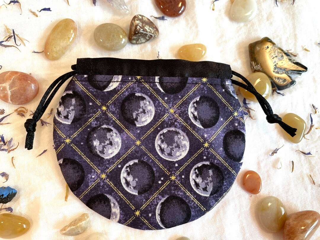 Moon Phases Crystal/jewelry Pouch - Etsy