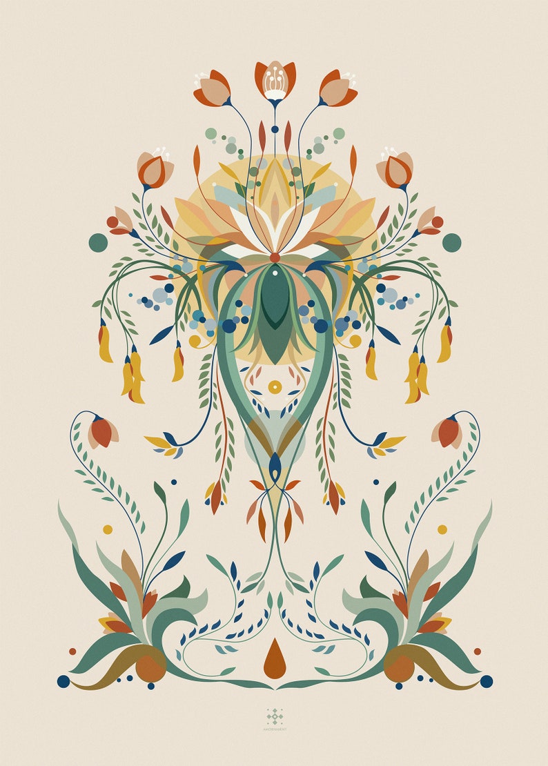 Flower Bouquet Poster for a Living Room as an Interior Wall - Etsy