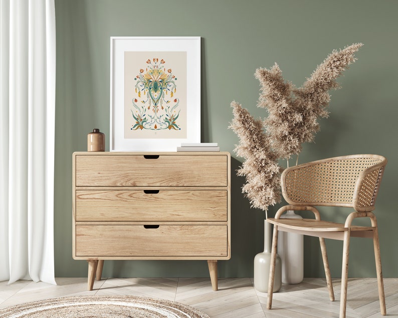 Flower Bouquet Poster for a Living Room as an Interior Wall - Etsy