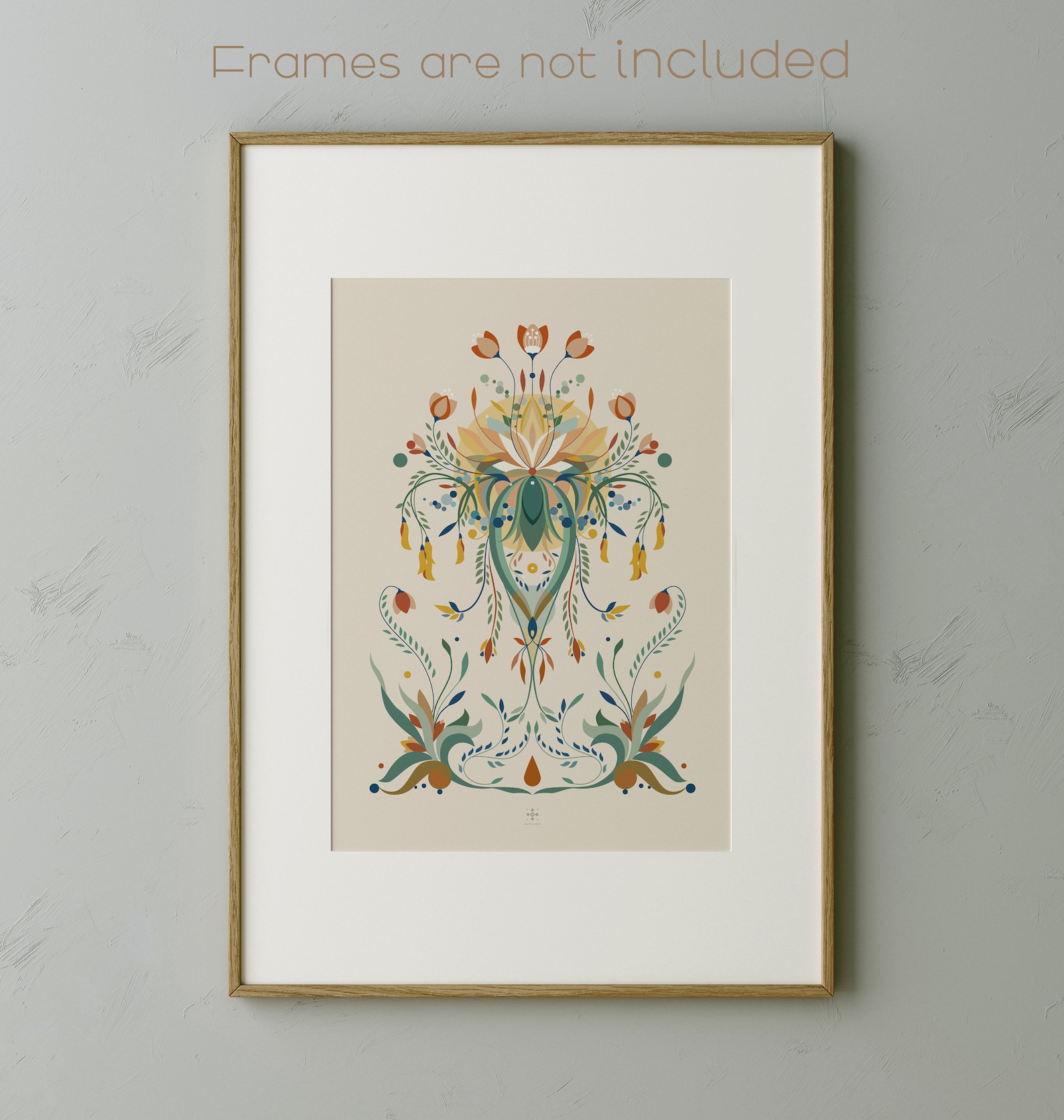Flower Bouquet Poster for a Living Room Interior Wall Decor | Etsy