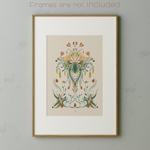 Flower Bouquet Poster for a Living Room as an Interior Wall Decor ...