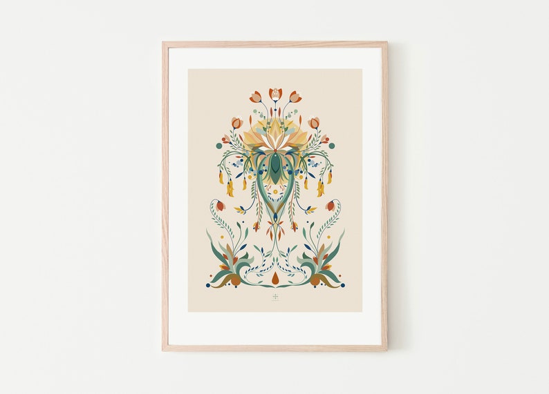 Flower Bouquet Poster for a Living Room as an Interior Wall - Etsy