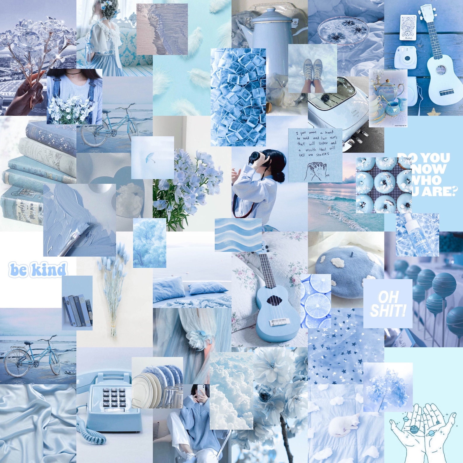 100 Bilder hellblau Pastell blau Ästhetik Wand Collage | Etsy