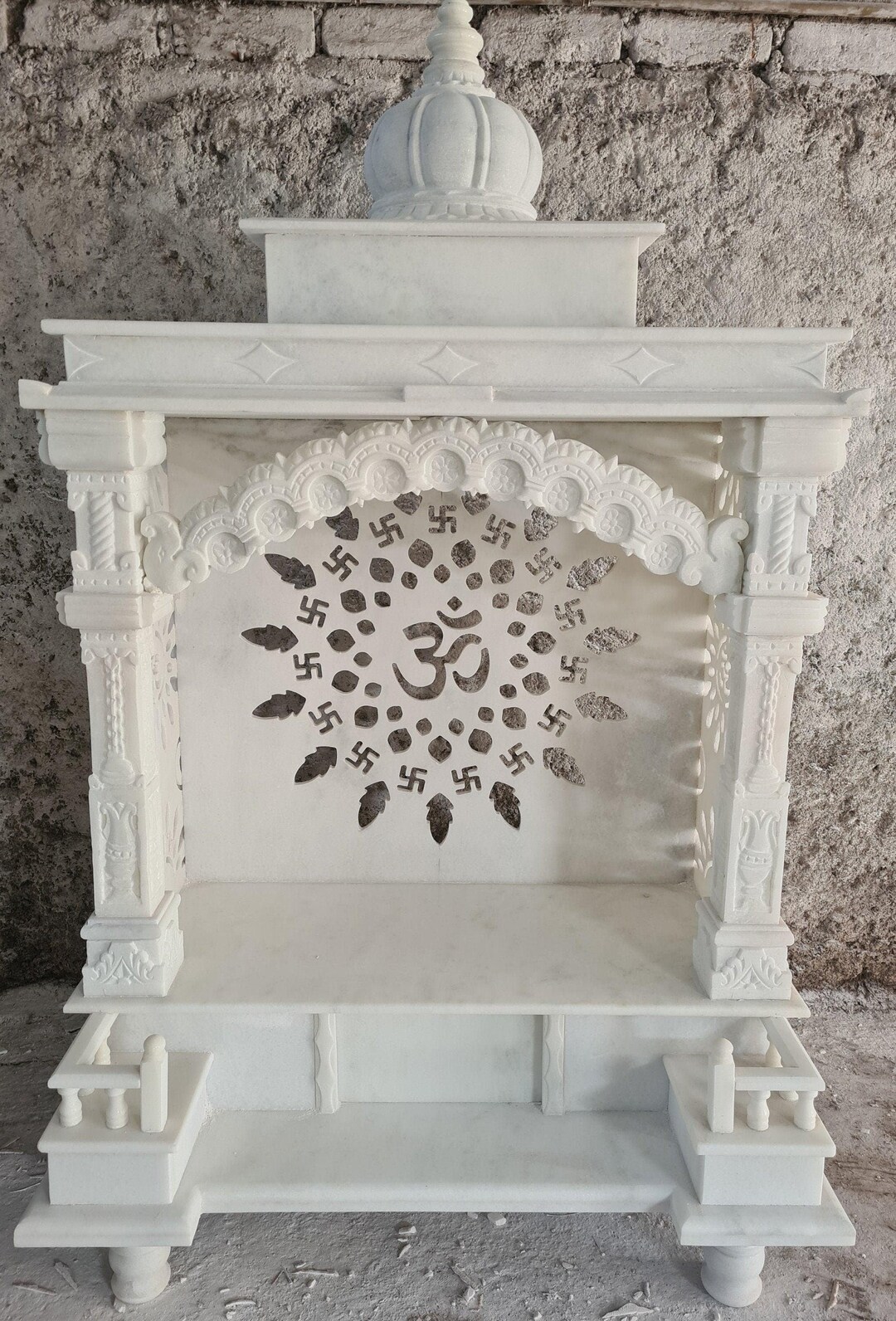 Agariya White Designer Marble Temple - Etsy