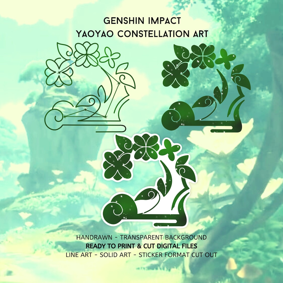 Genshin Impact Svg Bundle YAOYAO Constellation | DIGITAL FILE Genshin ...