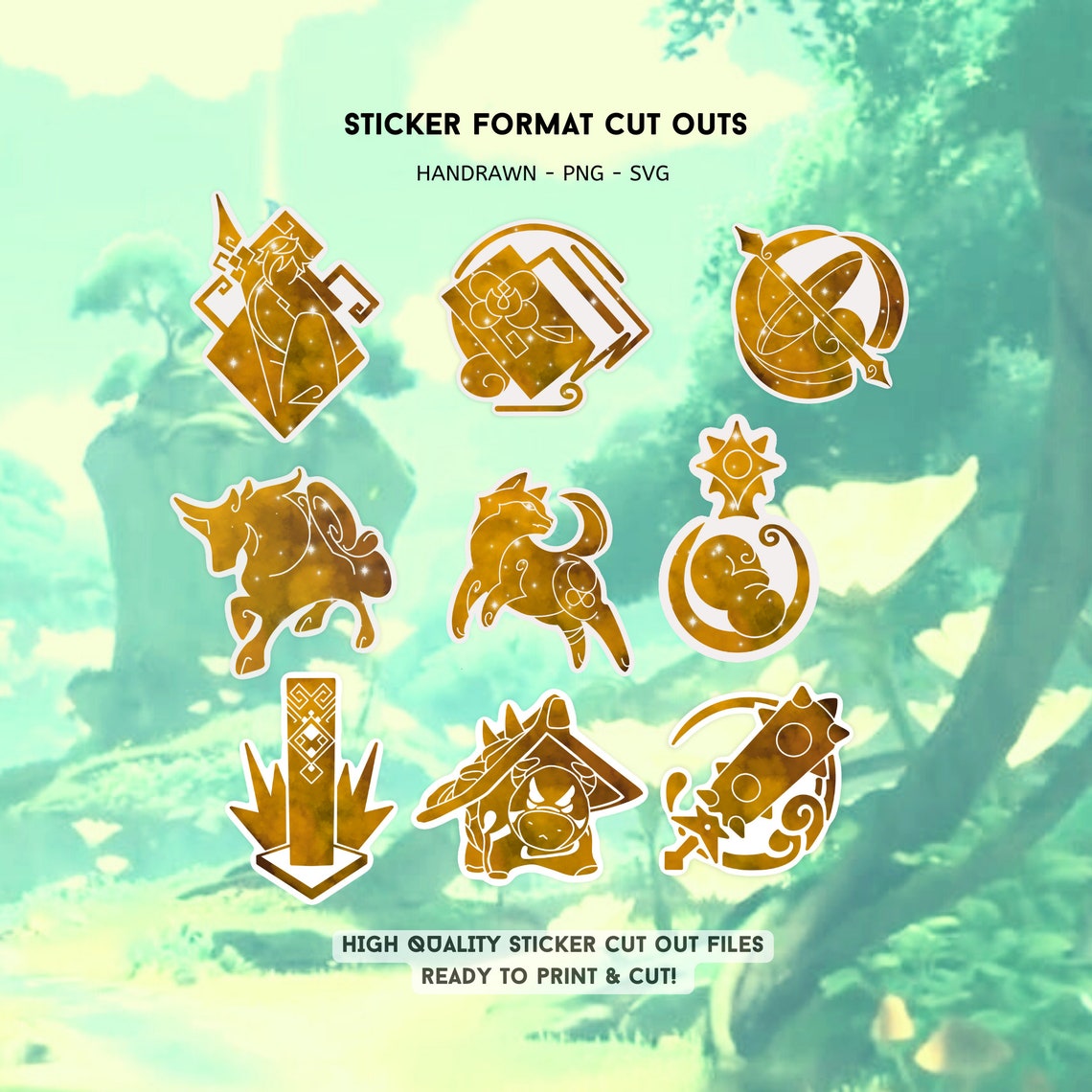 Genshin Impact GEO Constellations Svg Bundle DIGITAL FILE Genshin ...