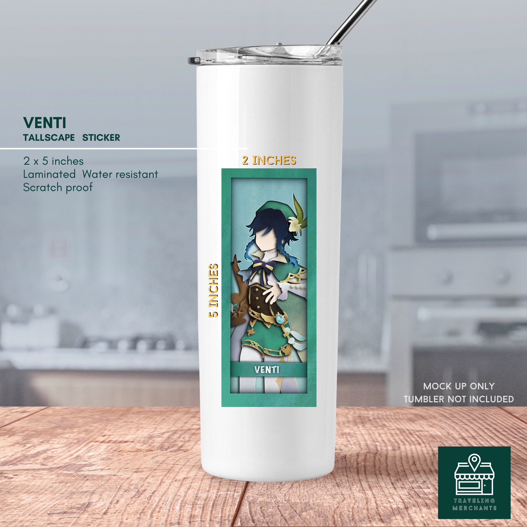 VENTI Tallscape Sticker Genshin Impact Sticker WATERPROOF - Etsy