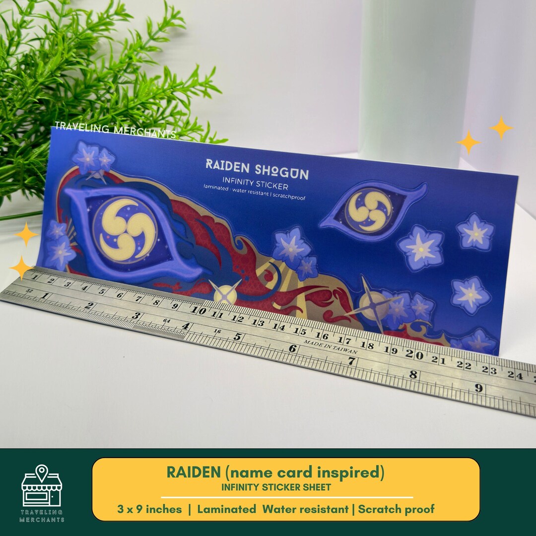 RAIDEN Infinity Sticker Sheet Genshin Impact Sticker - Etsy