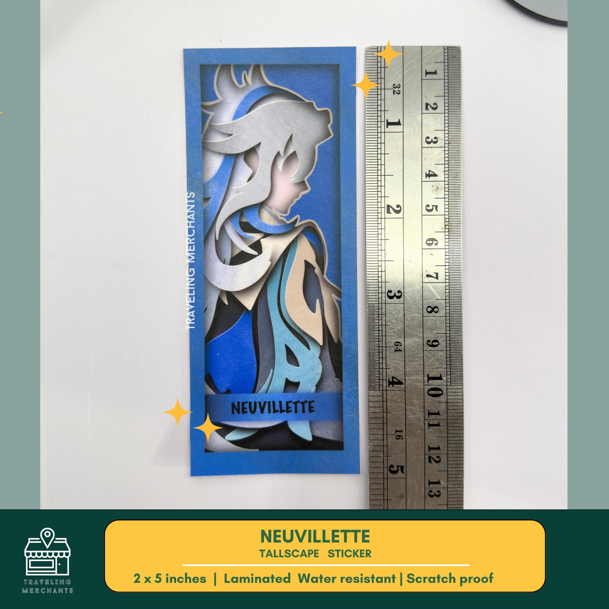 NEUVILLETTE Tallscape Sticker Genshin Impact Sticker - Etsy