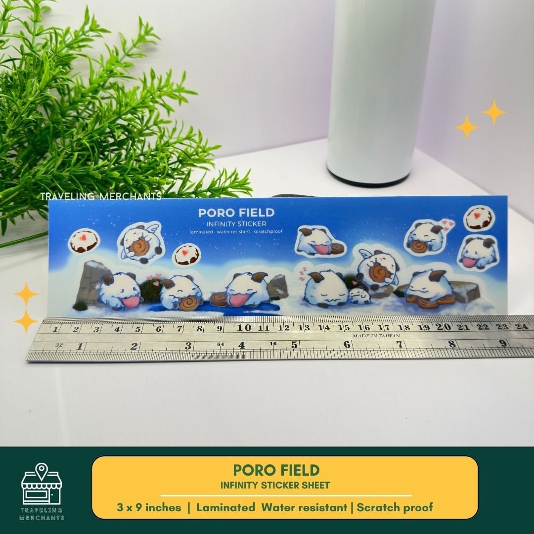PORO Field Infinity Sticker Sheet League of Legends Poro - Etsy