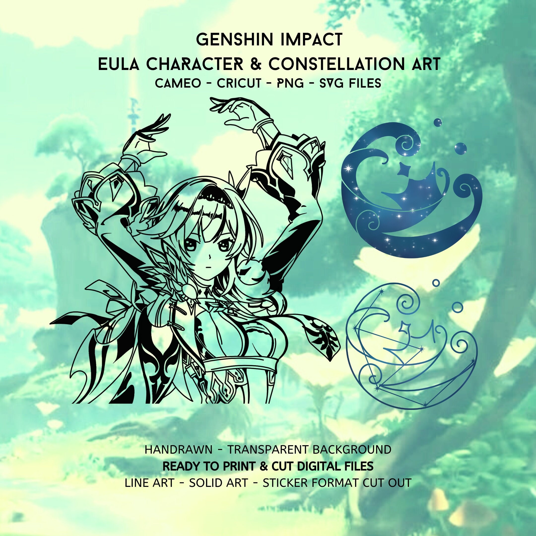 Genshin Impact Svg Bundle EULA DIGITAL FILE Genshin Impact Cut Files ...