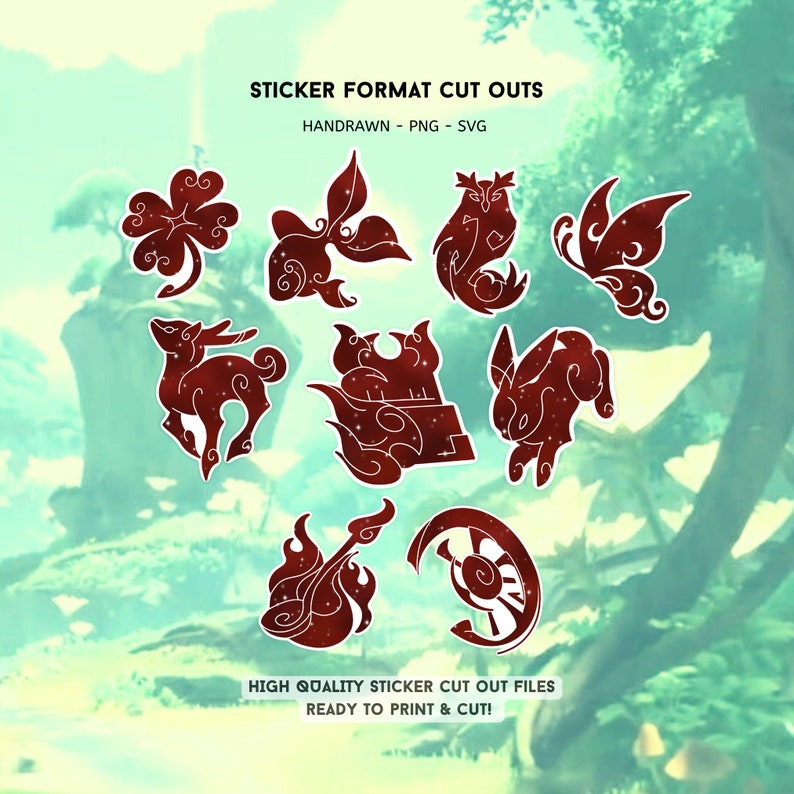 Genshin Impact Svg Bundle PYRO Constellations DIGITAL FILE Genshin ...