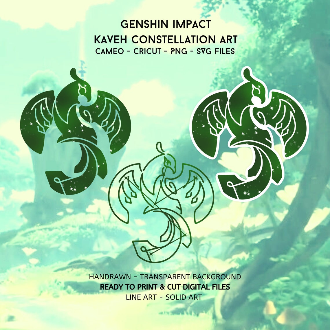 Genshin Impact Svg Bundle KAVEH Constellation | DIGITAL FILE Genshin ...