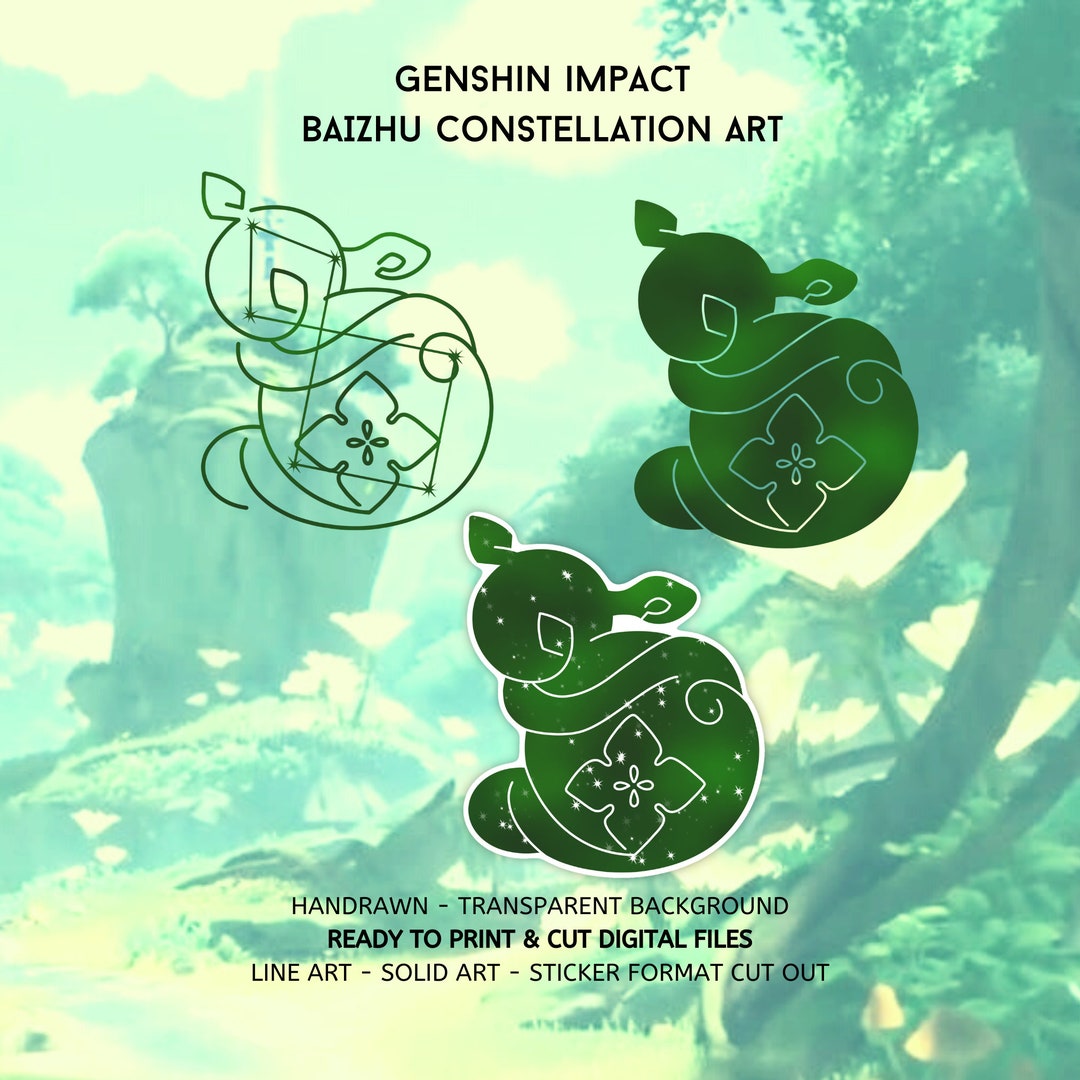 Genshin Impact Svg Bundle BAIZHU Constellation | DIGITAL FILE Genshin ...