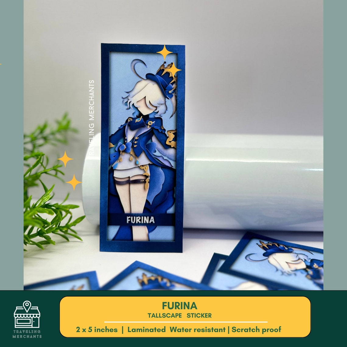 FURINA Tallscape Sticker Genshin Impact Sticker WATERPROOF SCRATCHPROOF ...