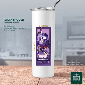 RAIDEN Tallscape Sticker Genshin Impact Sticker WATERPROOF SCRATCHPROOF ...