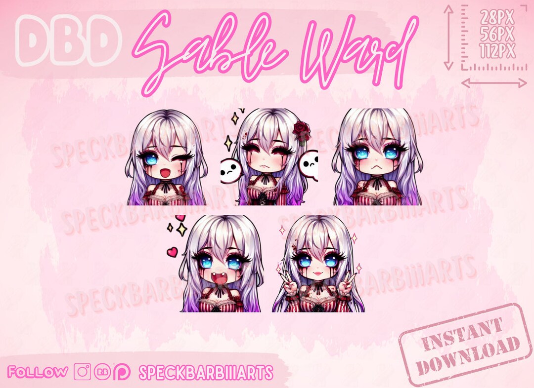 Sable Ward 5 Emote Se Dead by Daylight Hi-emote Twitch, Discord ...