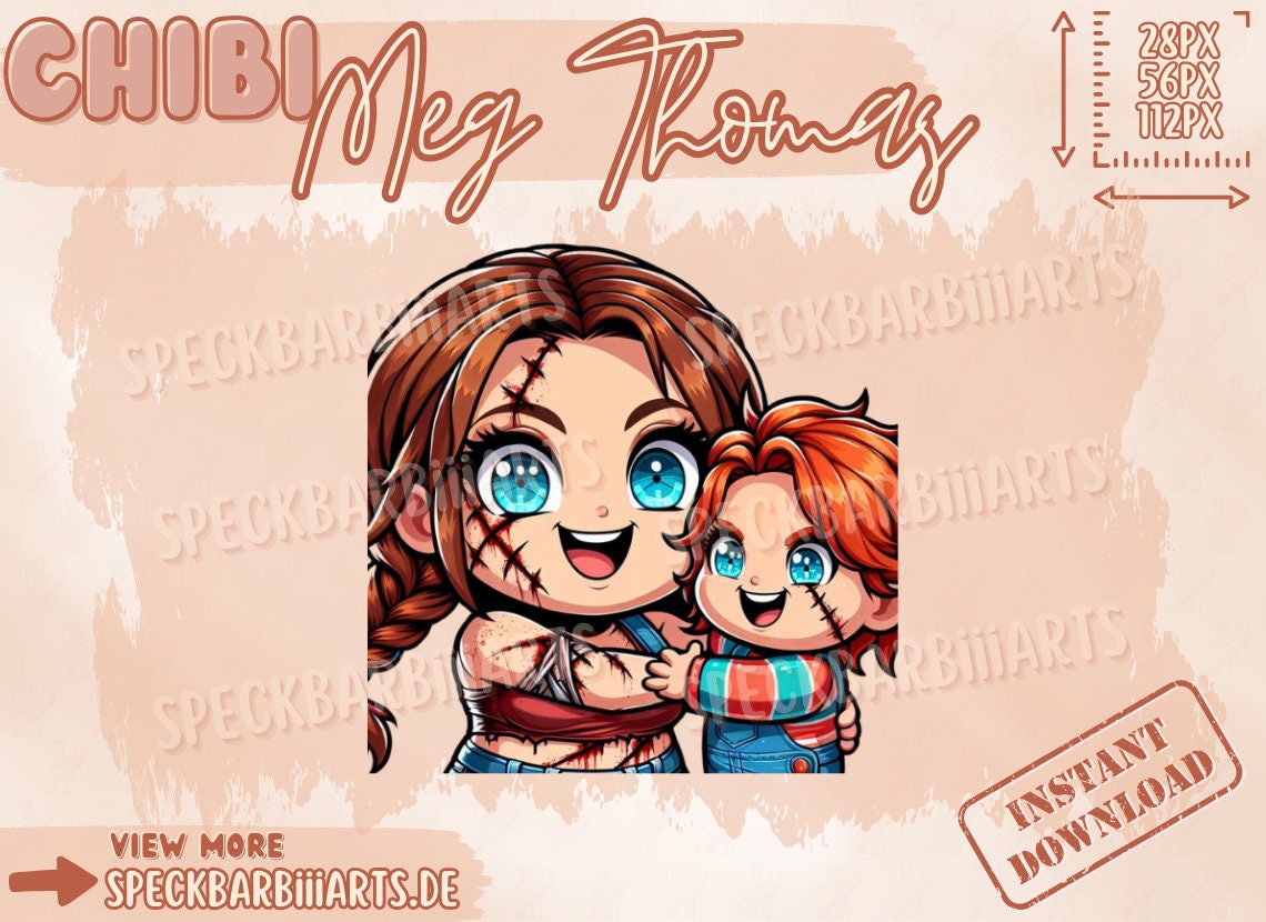 CHUBBY Meg Thomas 3 Chucky Dead by Daylight LOVE Emote Twitch, Discord, Youtube - Etsy
