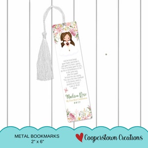 Personalized First Holy Communion Gift | 1st Communion Metal Floral ...