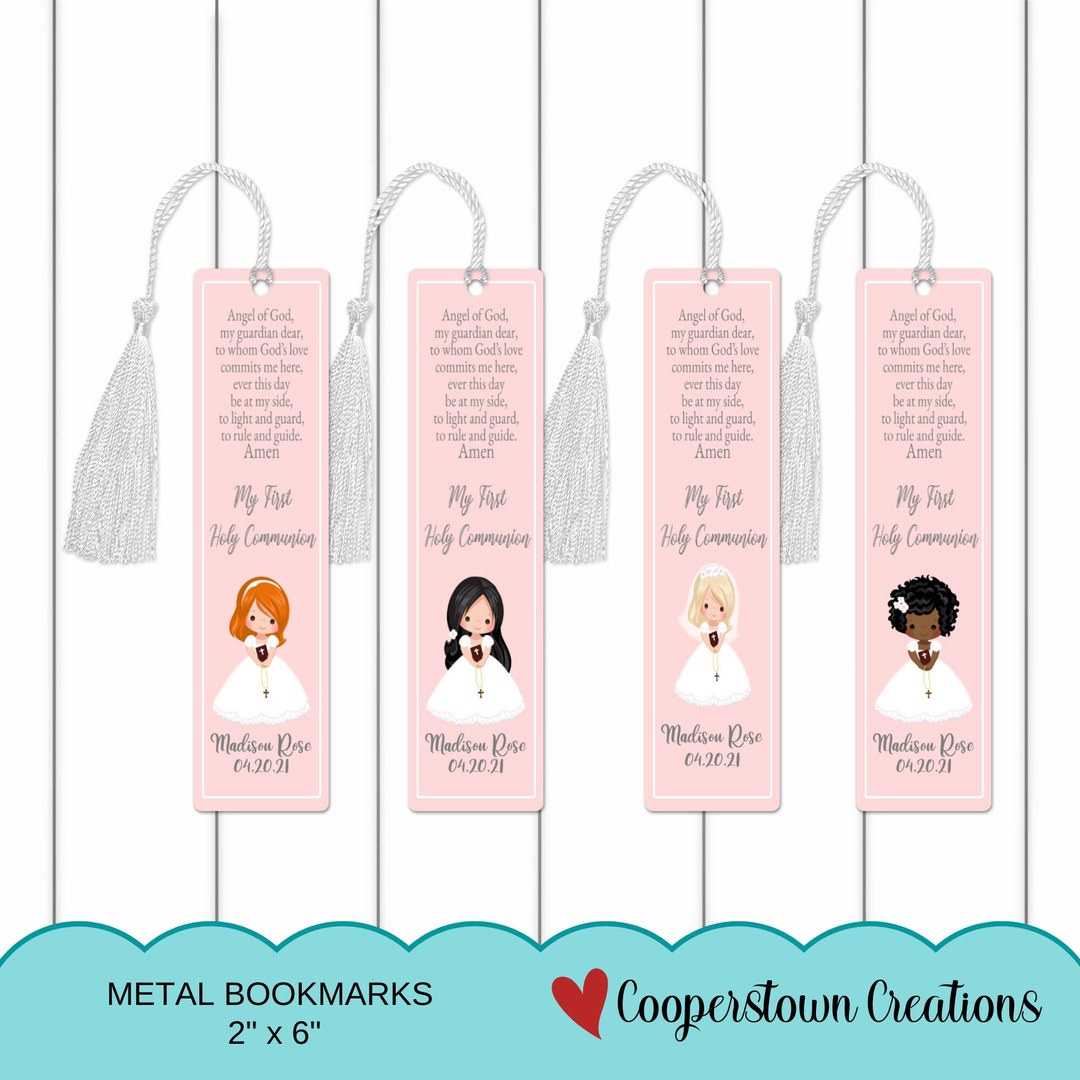 Personalized First Holy Communion Gift | 1st Communion Metal Pink ...