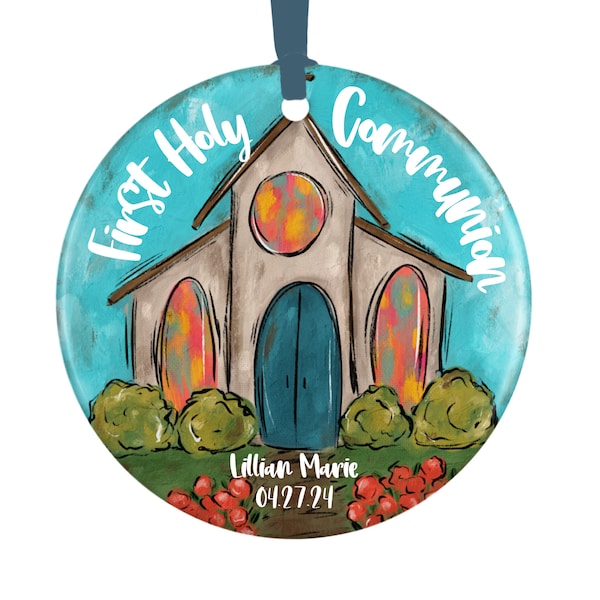 First Communion Stained Glass - Etsy