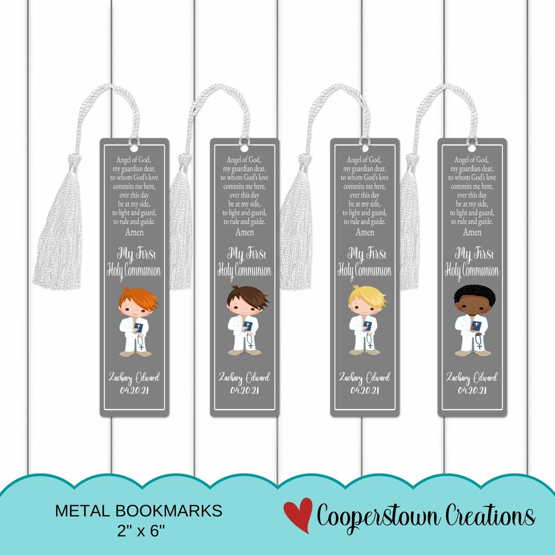 Personalized First Holy Communion Gift | 1st Communion Metal Grey ...