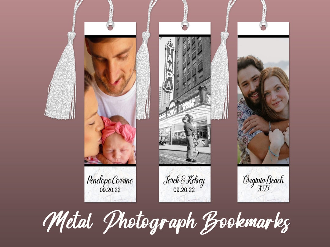 Custom Metal Photo Booth Bookmark Personalized Bookmark 1 Photo With ...