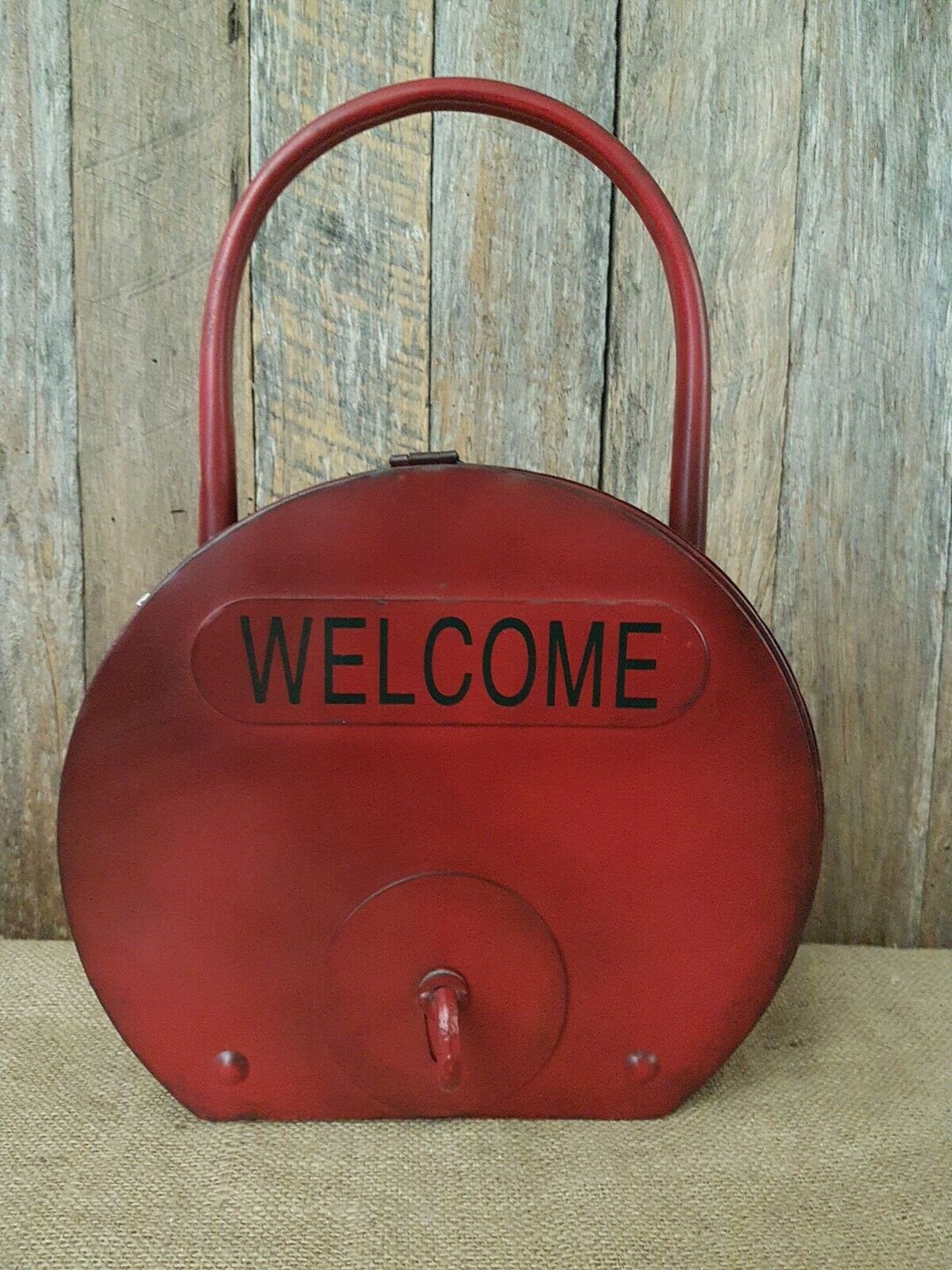 Welcome Red Metal Padlock Key Rack Holder Wall Cabinet - Etsy