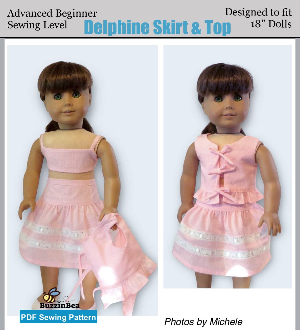 Delphine Skirt & Top Sewing Pattern for 18-inch Dolls (PDF Pattern) - Etsy
