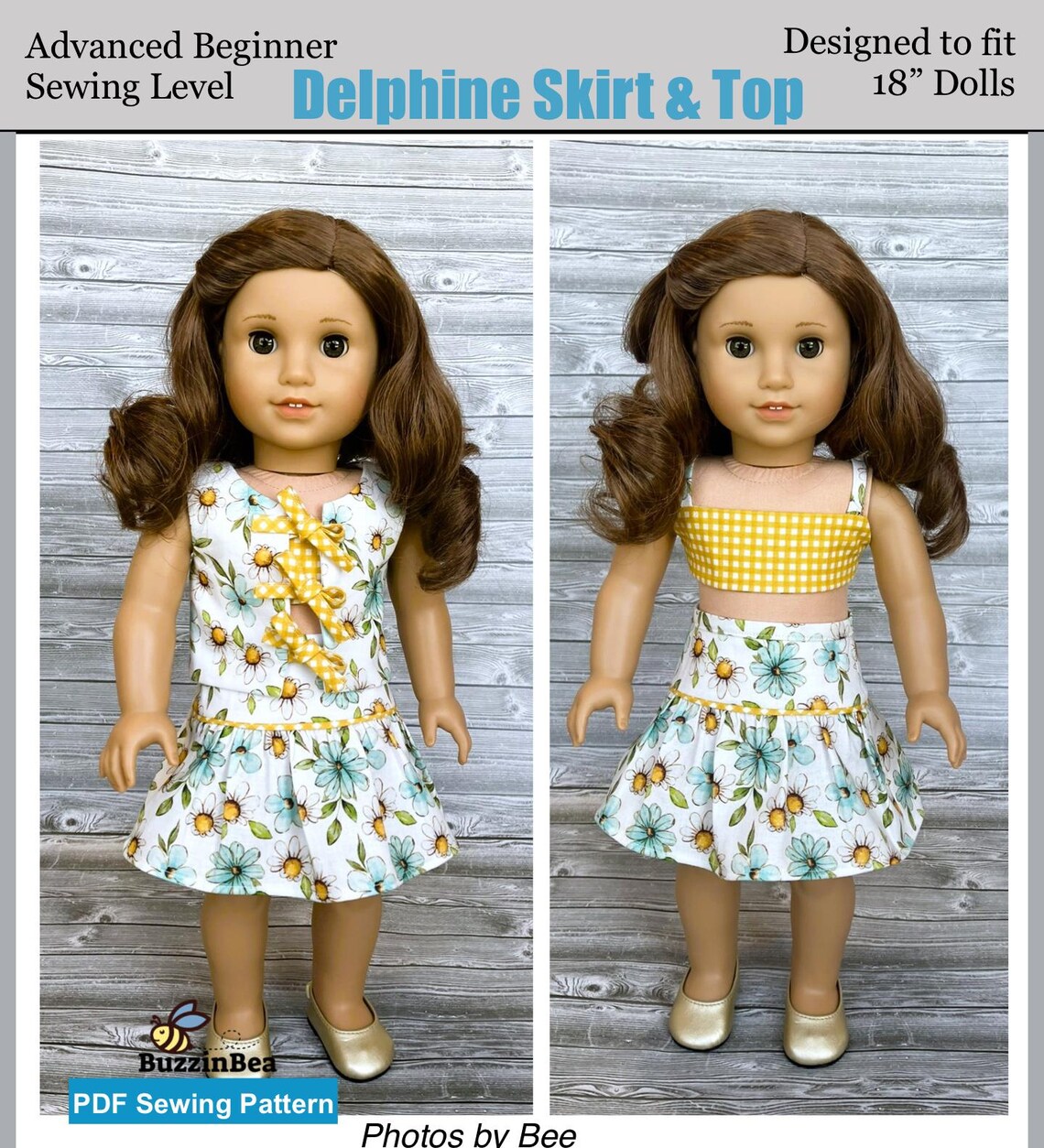 Delphine Skirt & Top Sewing Pattern for 18-inch Dolls (PDF Pattern) - Etsy