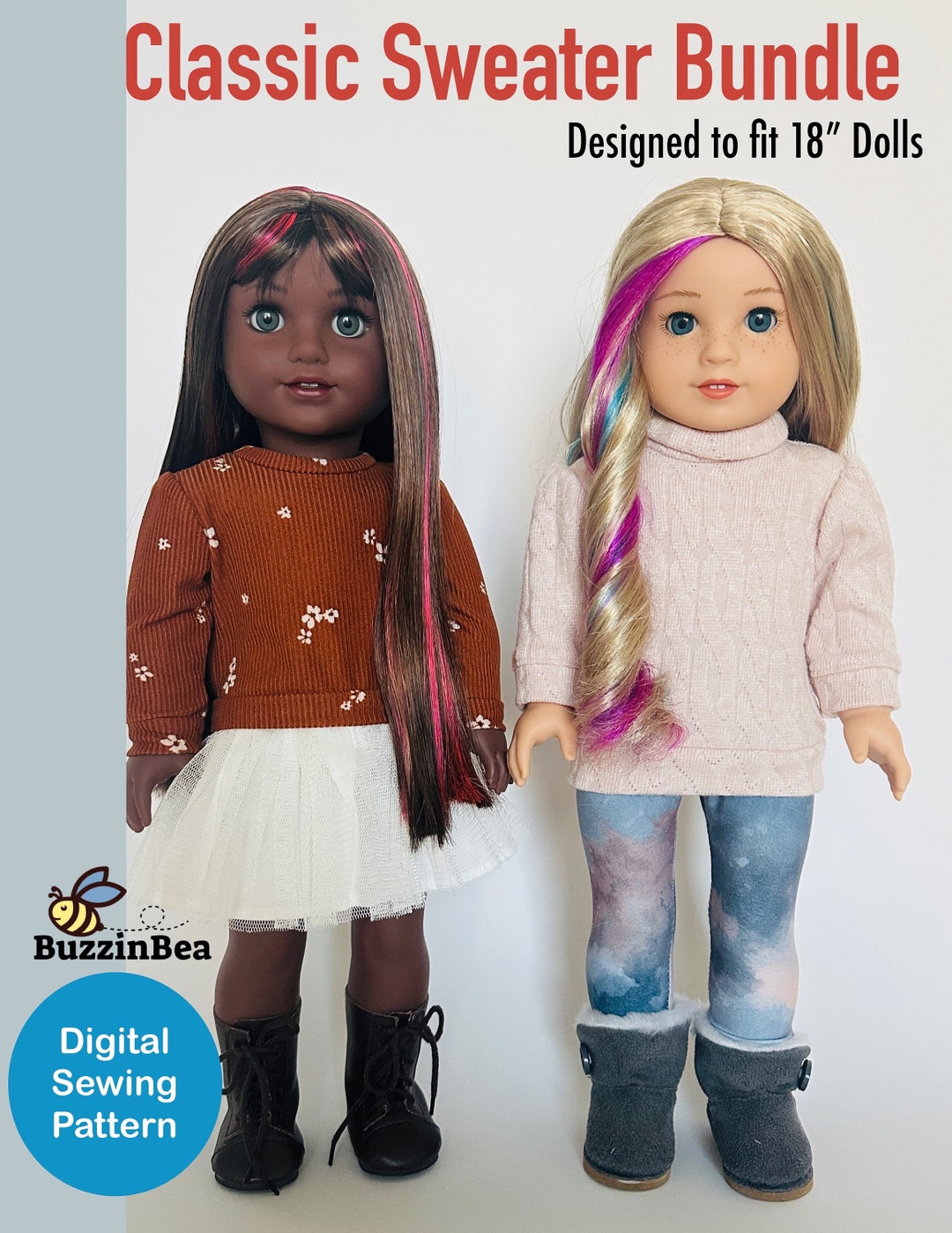 Chic Sweater Outfits for 18 Inch Dolls Fits Dolls Such as American Girl ...
