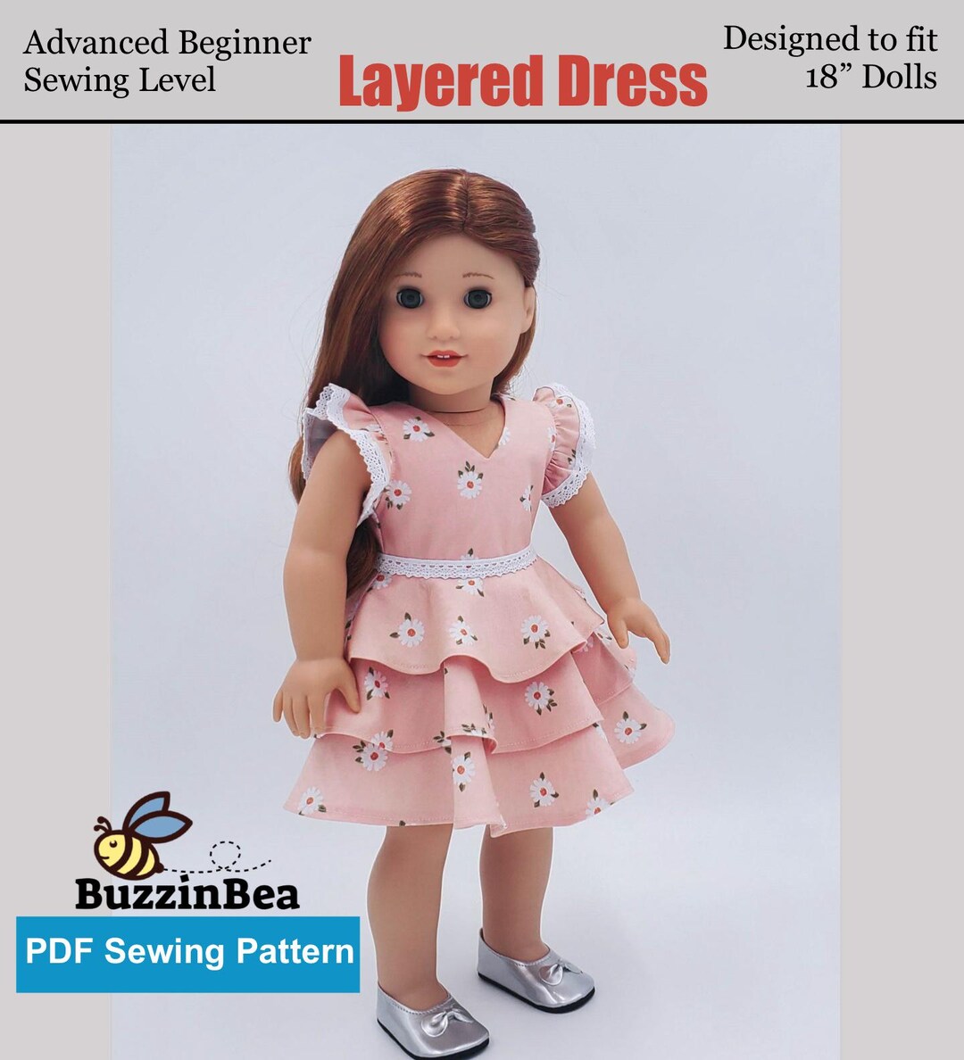 Layered Dress Pattern for 18 Inch Dolls Such as American Girl ...