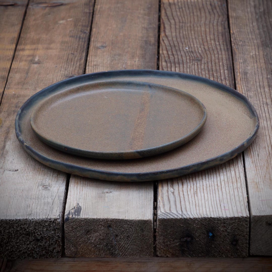 Handmade Stoneware Dinner Plate, Rustic Earthy Glaze, Two Sizes ...