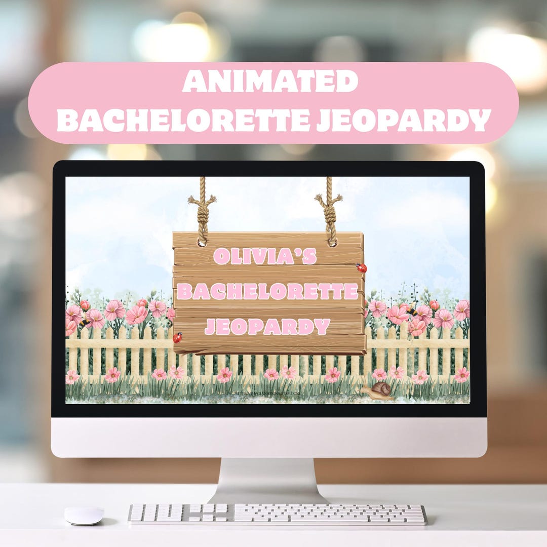 Bachelorette Jeopardy Template, Bachelorette Games, Floral Template ...