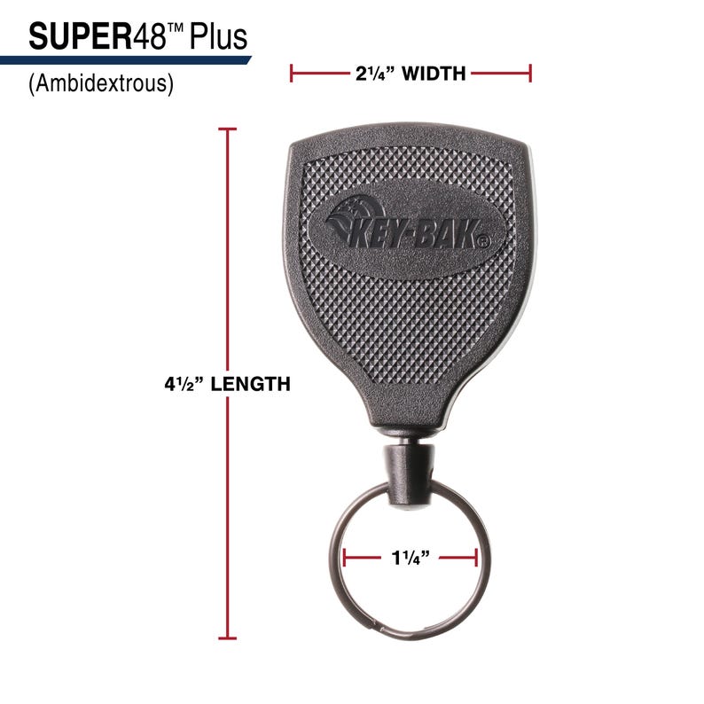 SUPER48 (leather Duty Belt Loop) Heavy Duty Self-retracting Key Reel ...