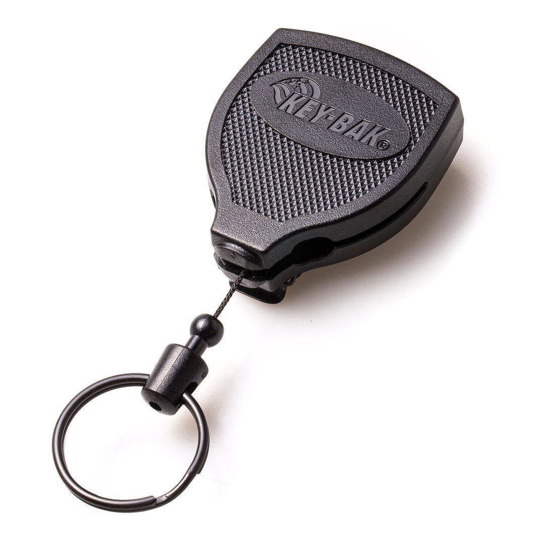 AMBIDEXTROUS Heavy Duty Retractable Key Reel Keychain W/ Patented Ball ...