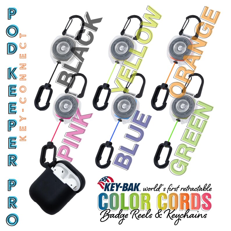 Pod Keeper Pro - Dual Carabiner Retractable Reel - EDC Key-connect ...
