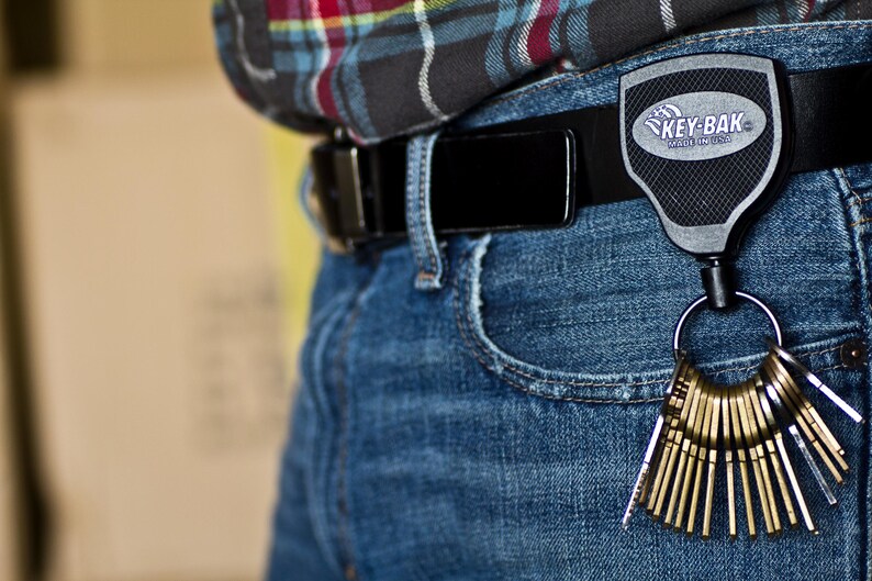 SUPER48 (leather Duty Belt Loop) Heavy Duty Self-retracting Key Reel ...